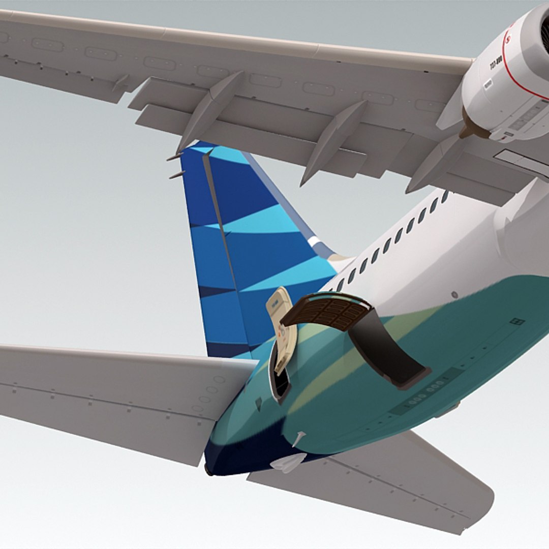 Boeing 737-800 Plane Garuda 3ds