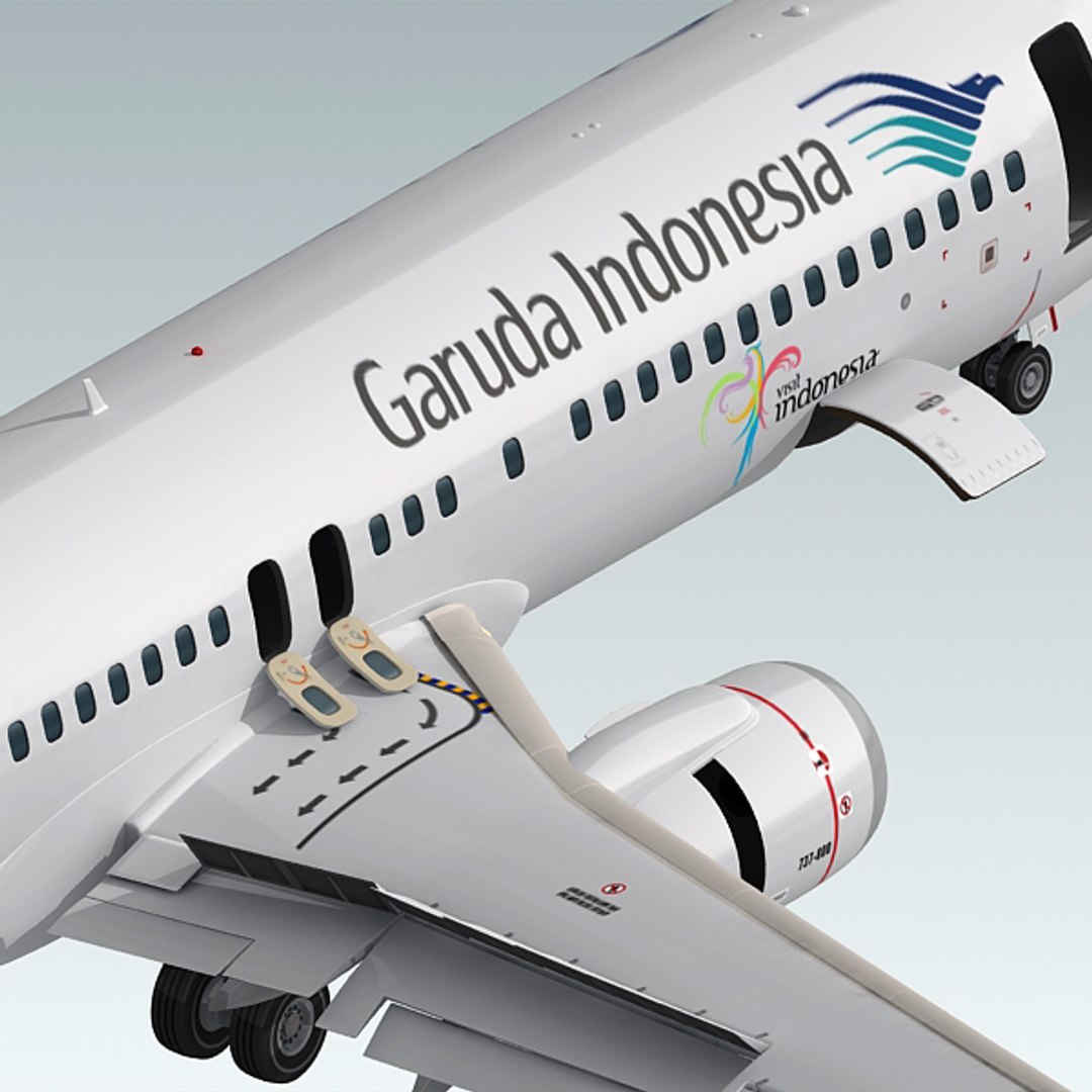 Boeing 737-800 Plane Garuda 3ds