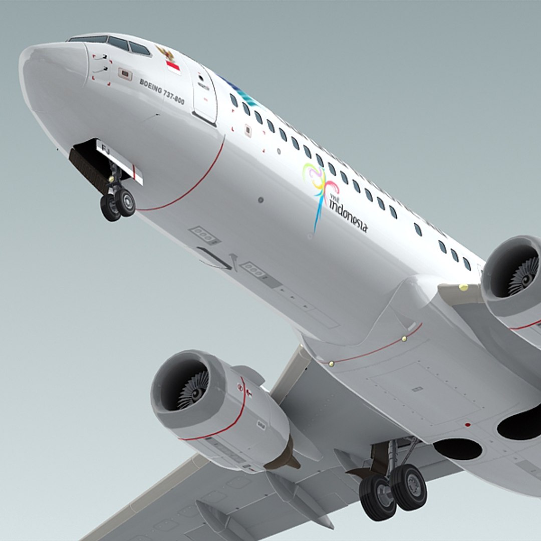 Boeing 737-800 Plane Garuda 3ds
