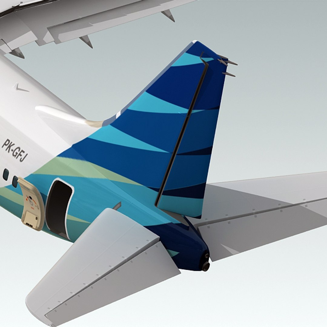 Boeing 737-800 Plane Garuda 3ds