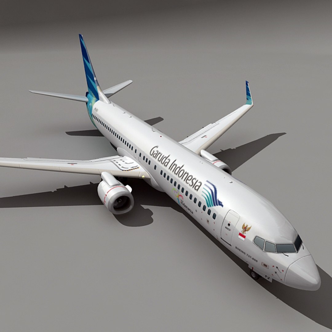 Boeing 737-800 Plane Garuda 3ds