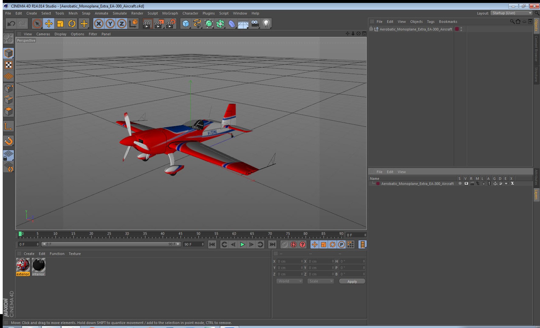 3D aerobatic monoplane extra ea-300 model - TurboSquid 1486249