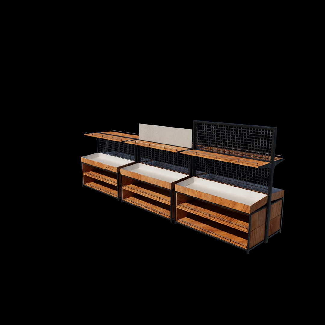 Supermarket Shelf 3D Model 3D Model - TurboSquid 2331550