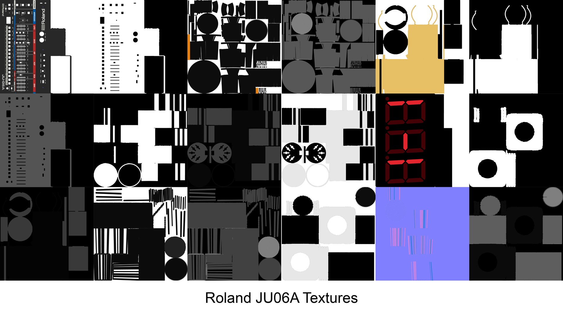 Roland JU-06A Synthesizer Module 3D - TurboSquid 2238645