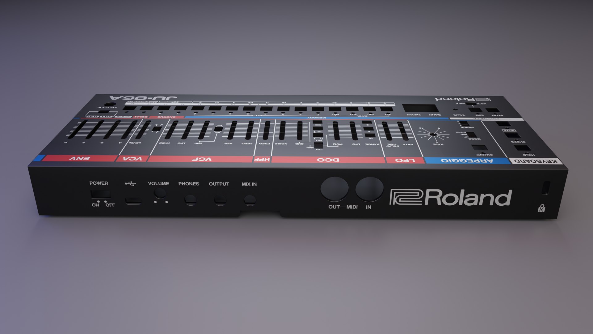 Roland JU-06A Synthesizer Module 3D - TurboSquid 2238645