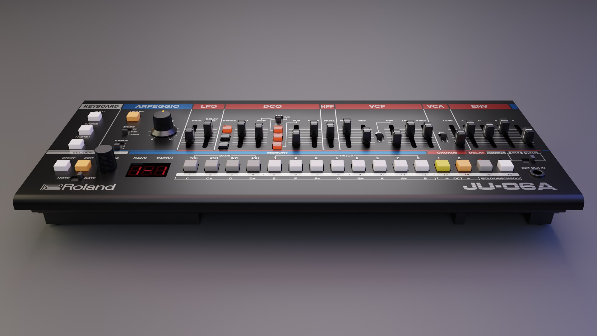 Roland JU-06A Synthesizer Module 3D - TurboSquid 2238645