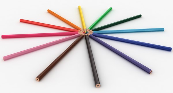 3D realistic colored pencils pose model - TurboSquid 1168951