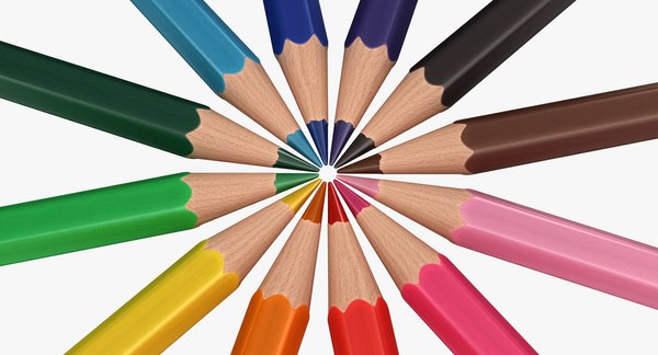 3D realistic colored pencils pose model - TurboSquid 1168951