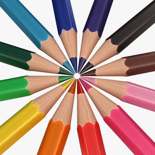 3D realistic colored pencils pose model - TurboSquid 1168951