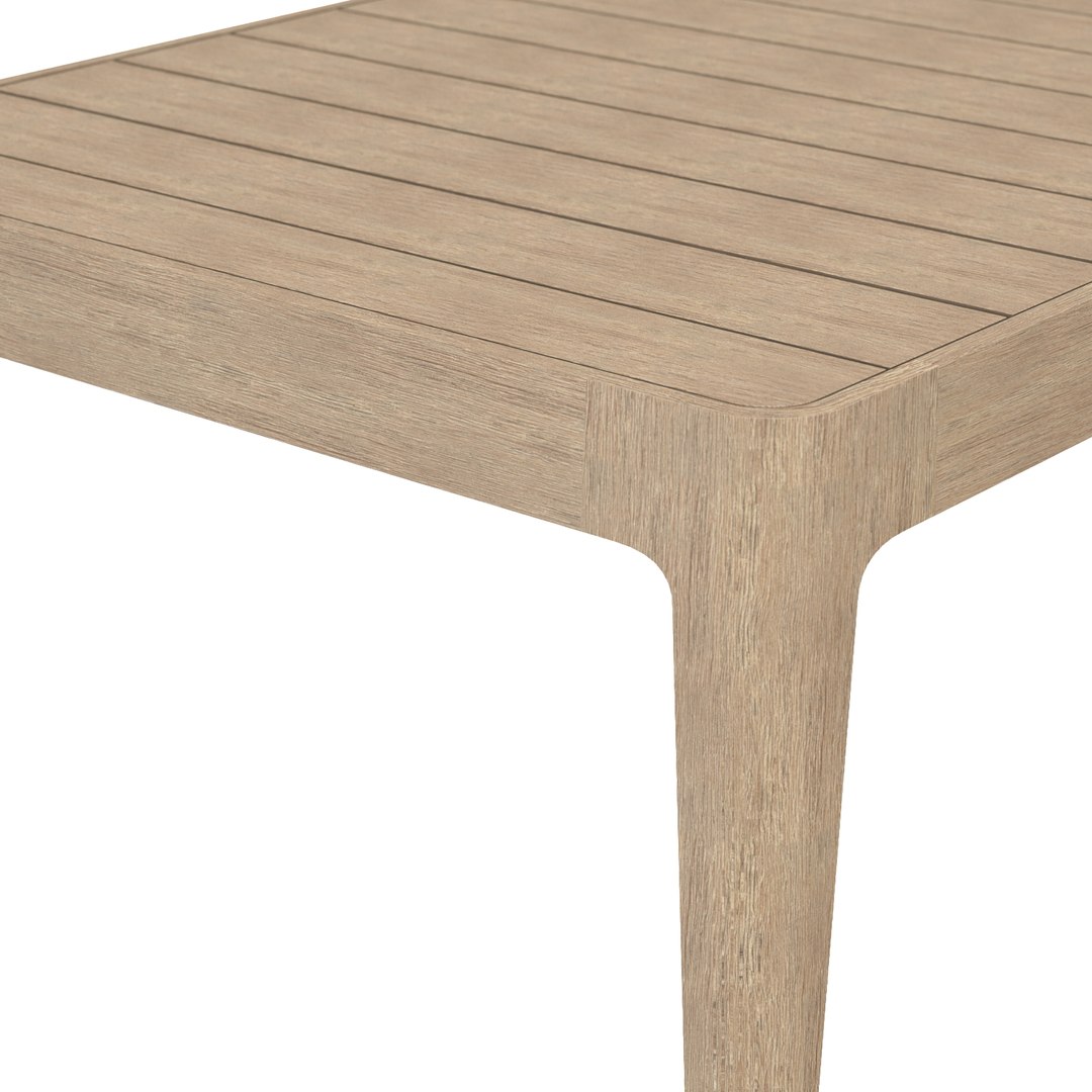 3D Malta Teak Rectangular Dining Table - TurboSquid 2085140