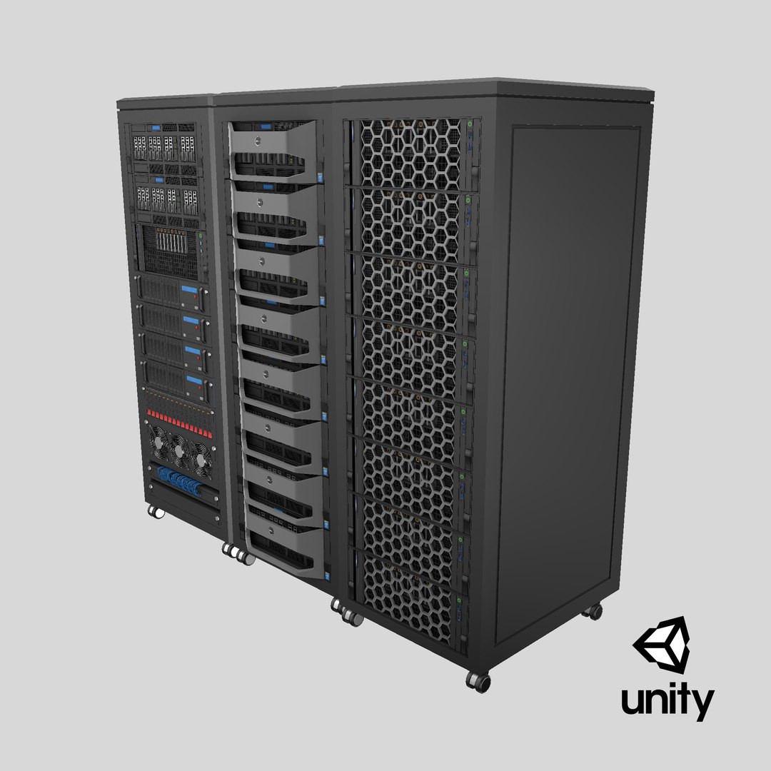 3D Detailed Three Server Racks Model - TurboSquid 2275723
