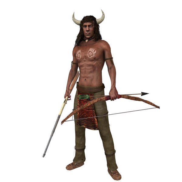 3D rigged native american man model - TurboSquid 1329441