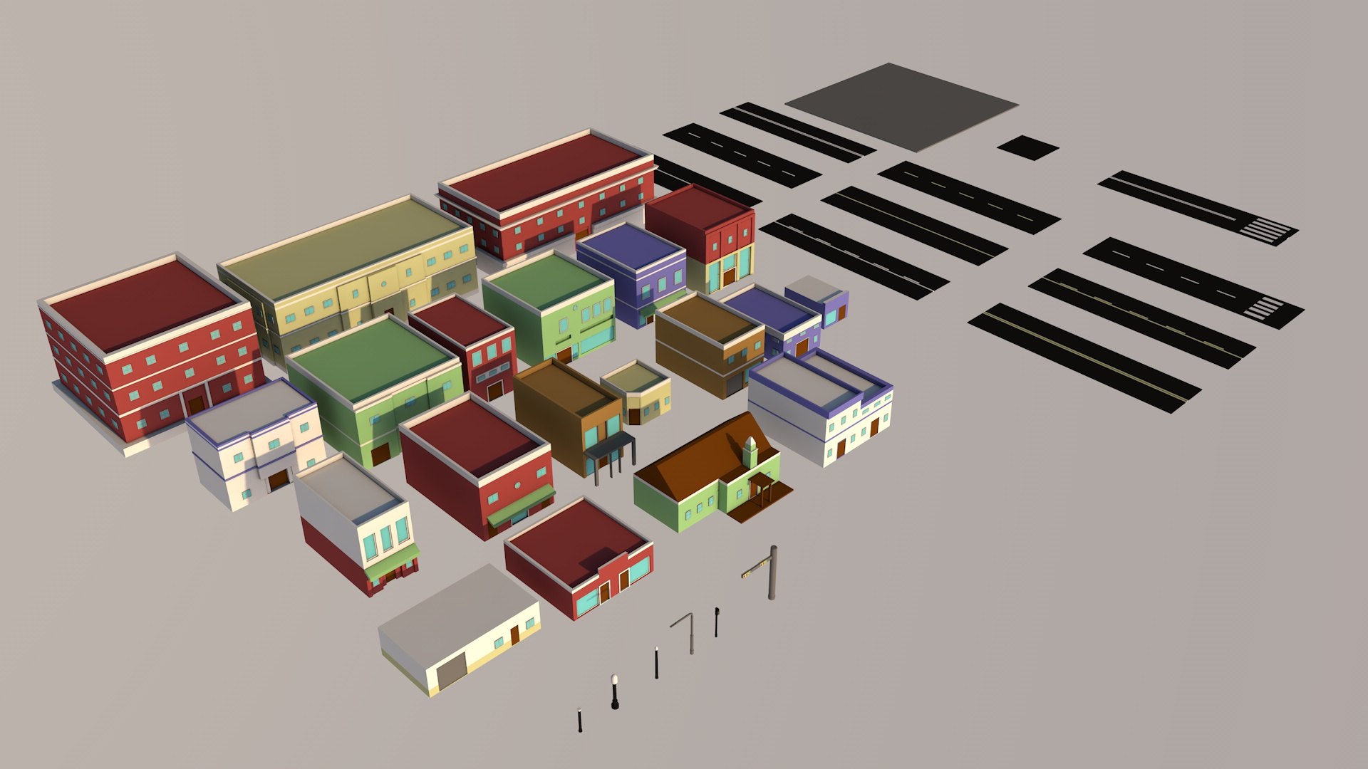 Simple City Pack 3D - TurboSquid 1842198