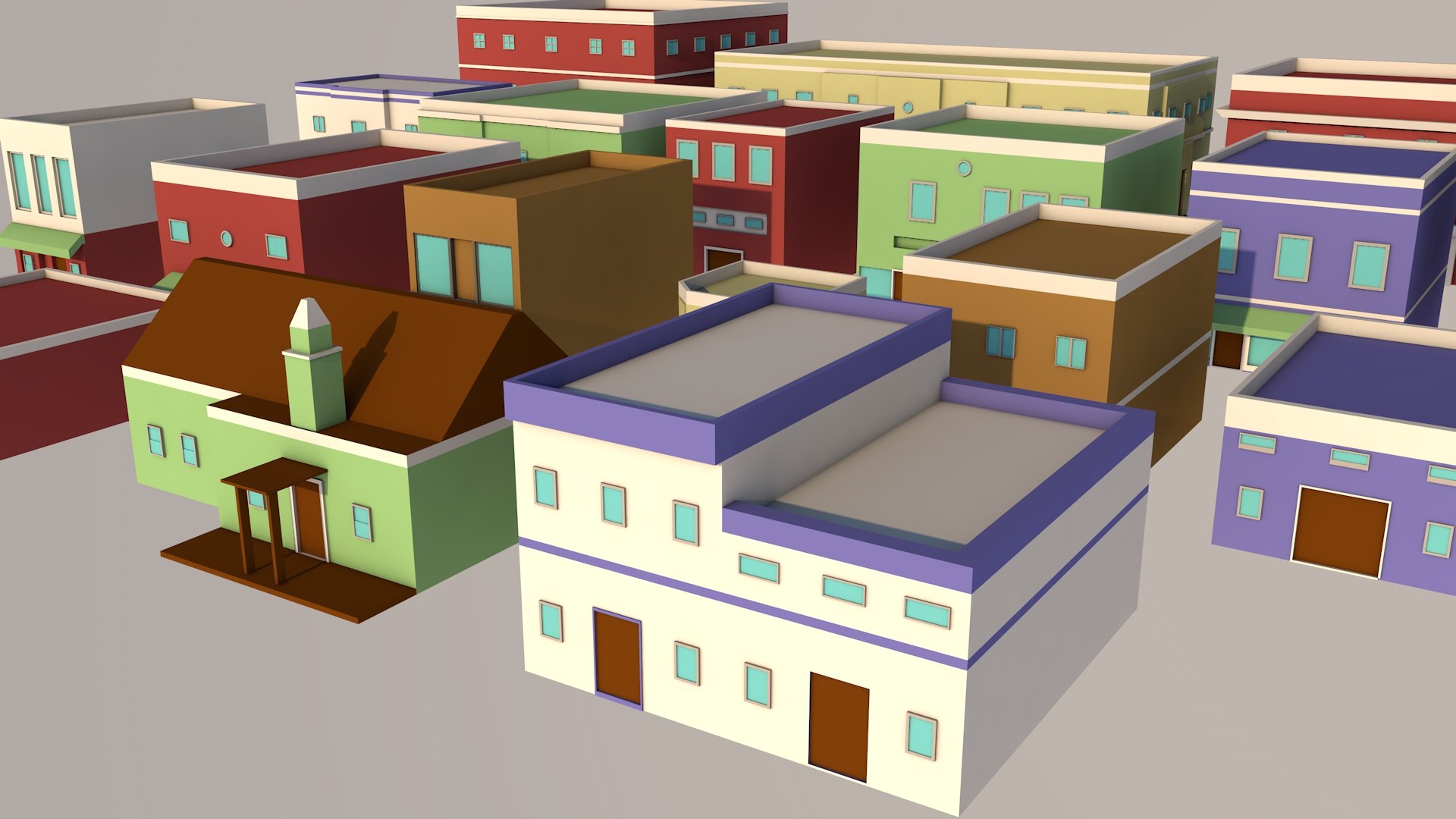 Simple City Pack 3D - TurboSquid 1842198