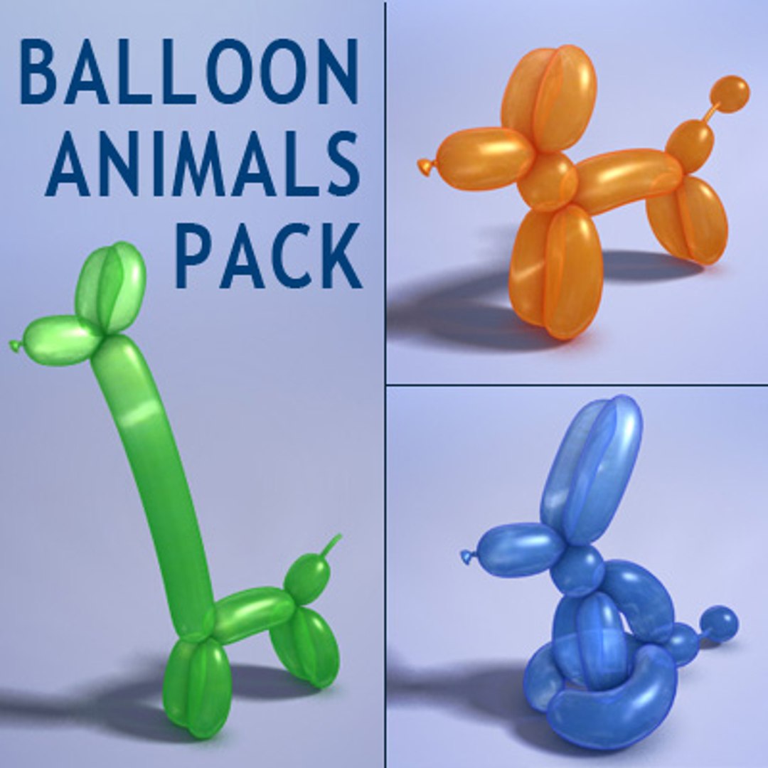 Balloons Animal Modeled 3d 3ds