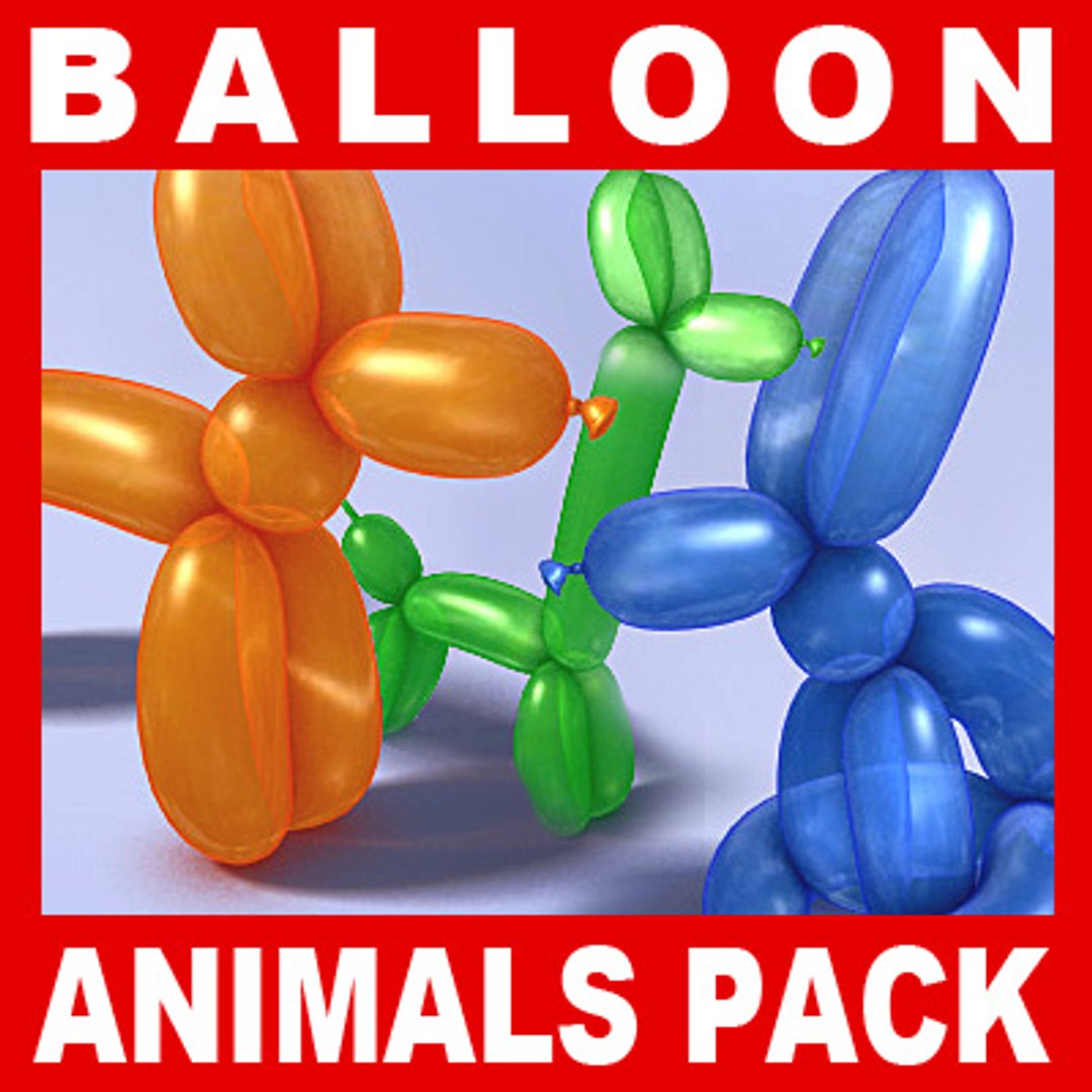 Balloons Animal Modeled 3d 3ds