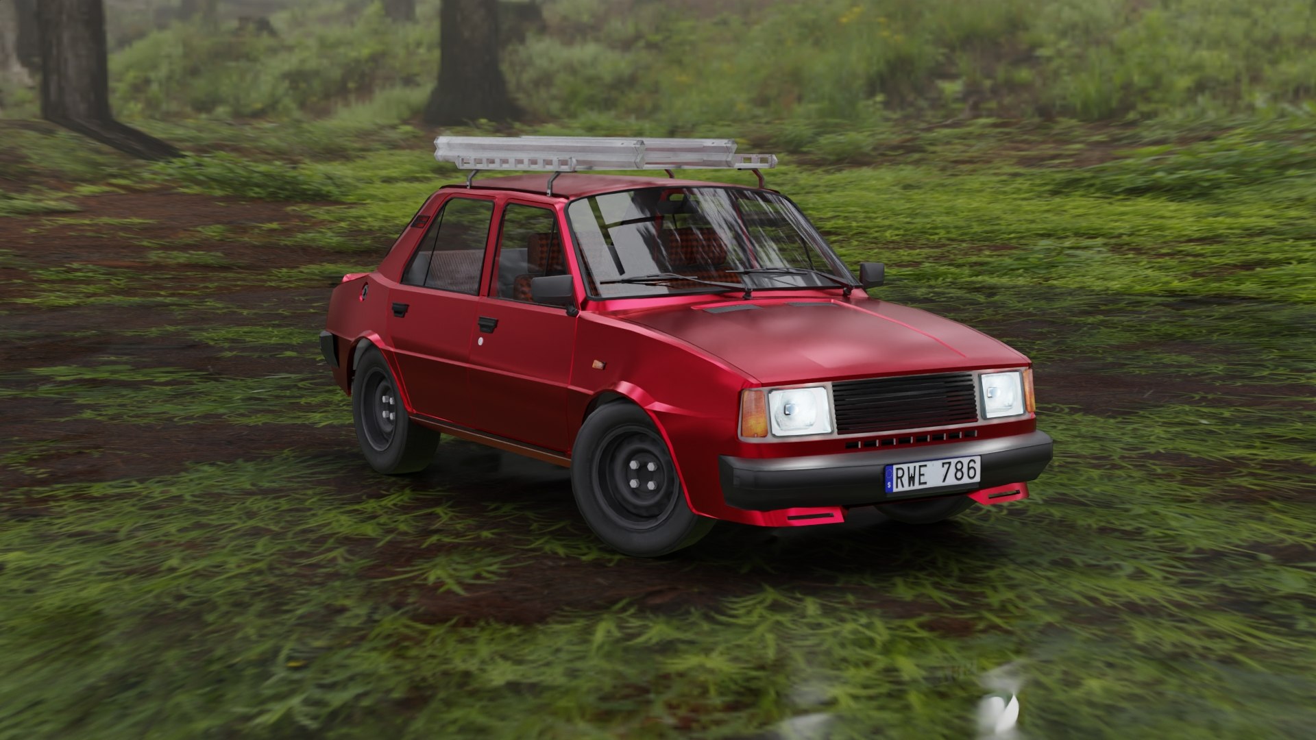 3D Scoda 120L - Optimized For Game Engines Low-poly 3D Model ...
