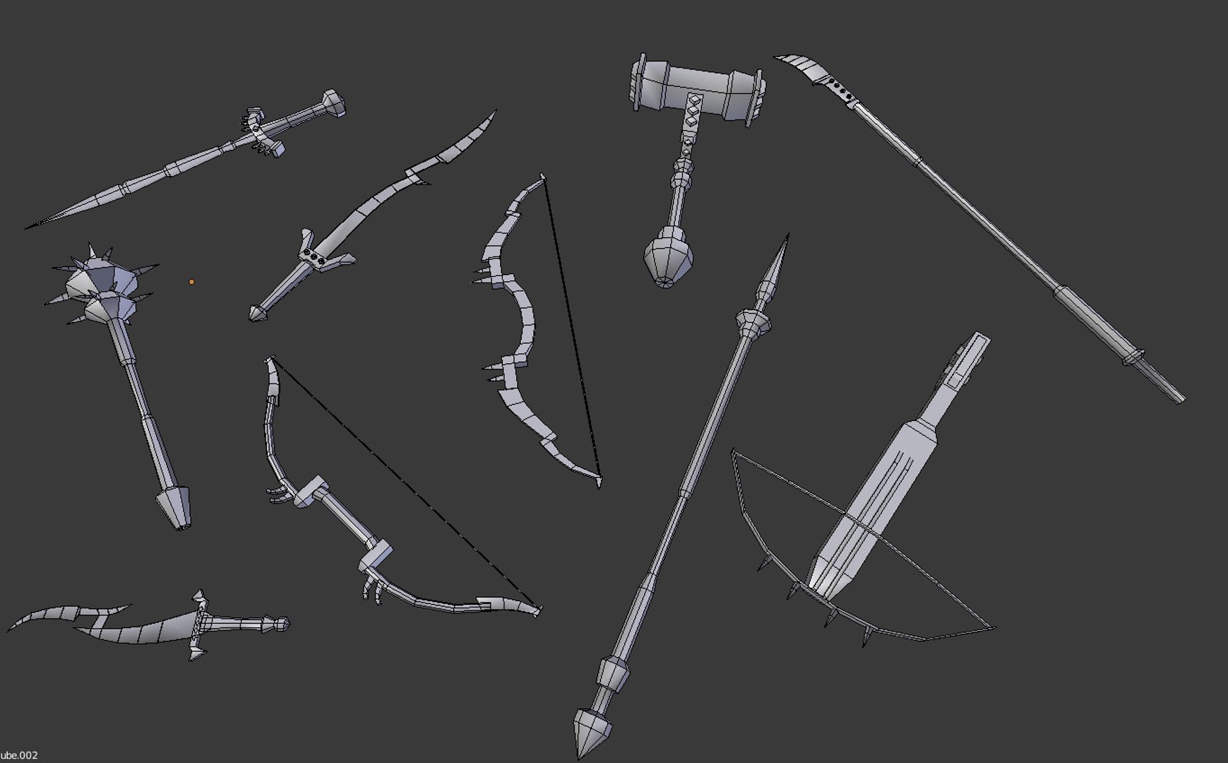 Pack 10 Fantasy Weapons 3d Model