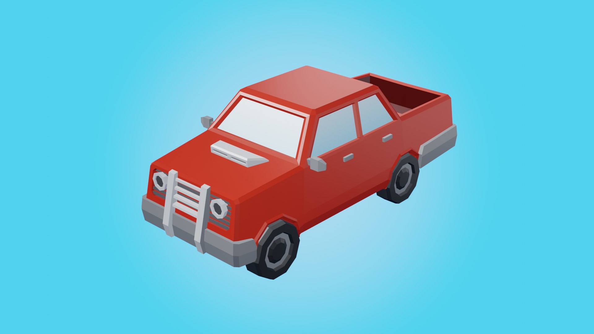 Low Poly Pick-up 3D Model - TurboSquid 1915793