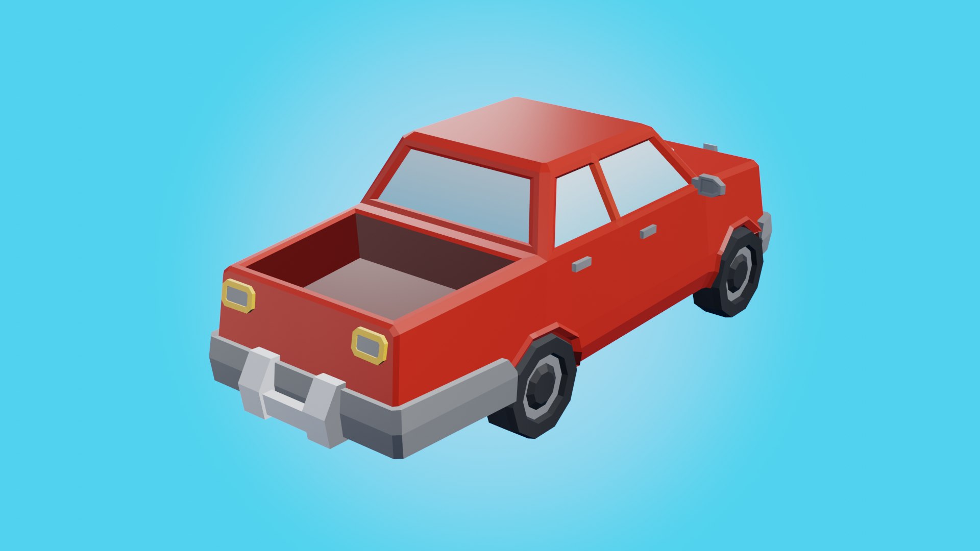 Low Poly Pick-up 3D Model - TurboSquid 1915793