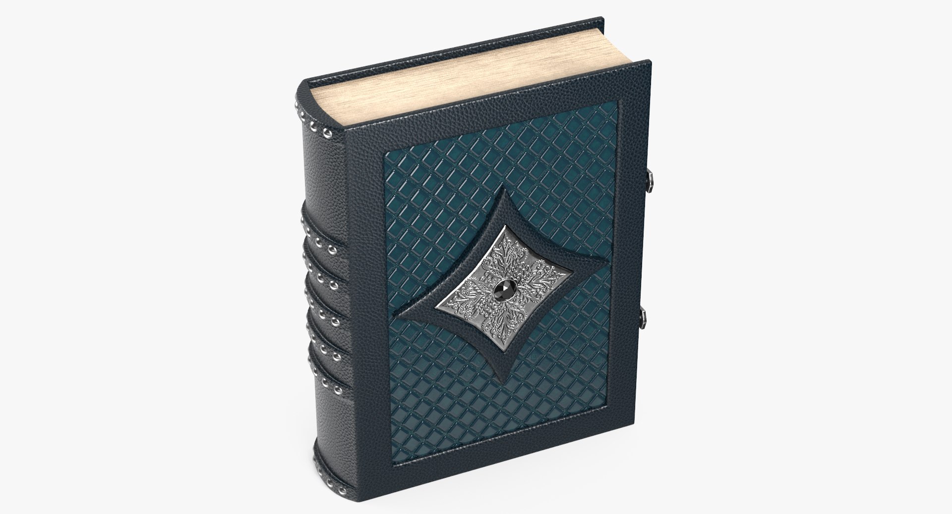 Book Blue Leather 3D Model - TurboSquid 1342124