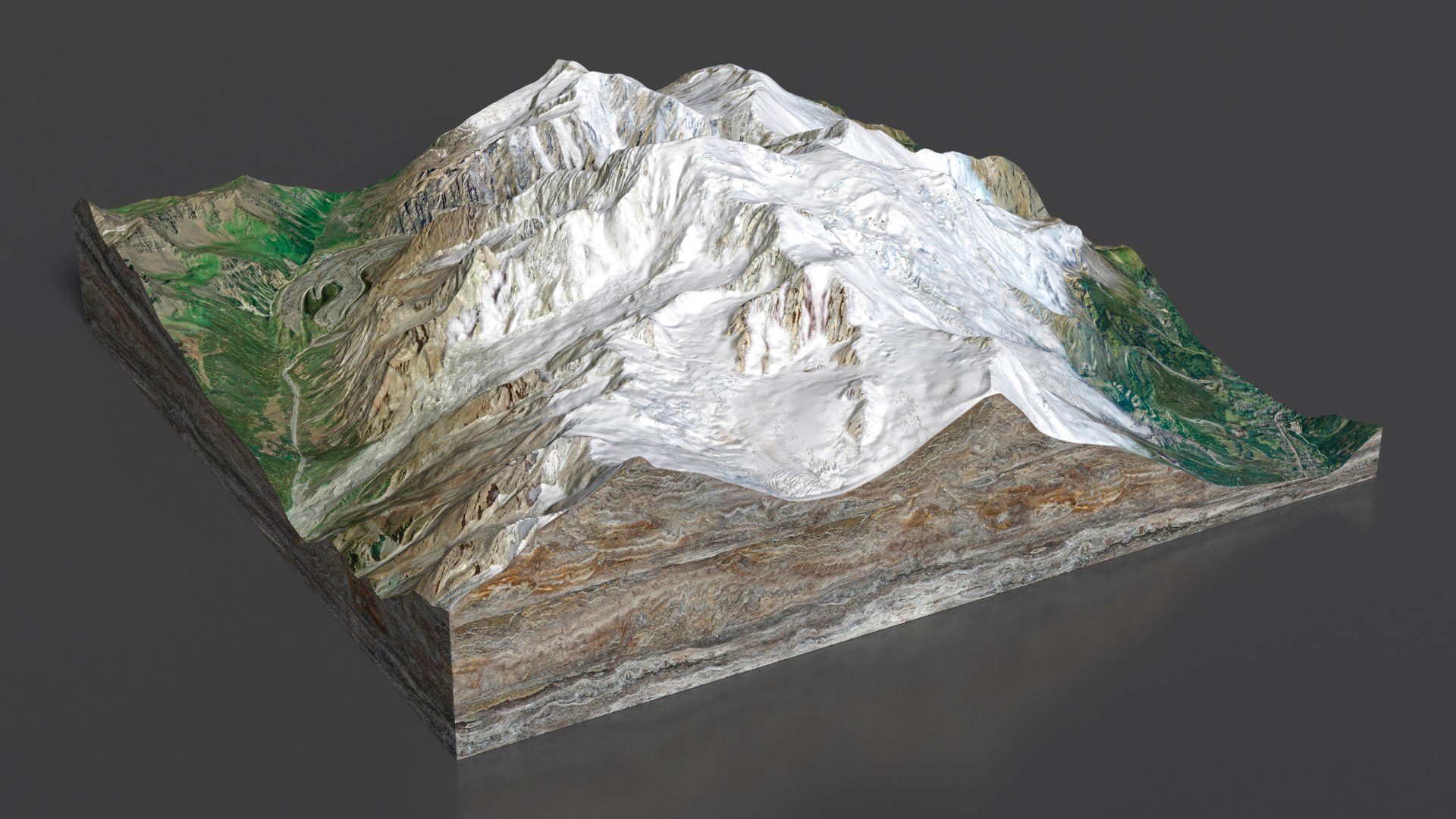 Mont Blanc 3D Model - TurboSquid 2374665
