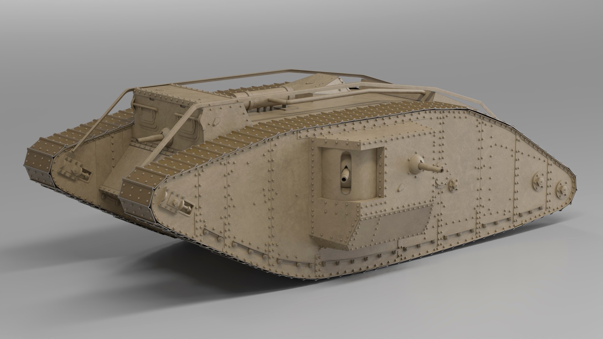 3D Model Tank MK 4 Male Rigged - TurboSquid 2241831