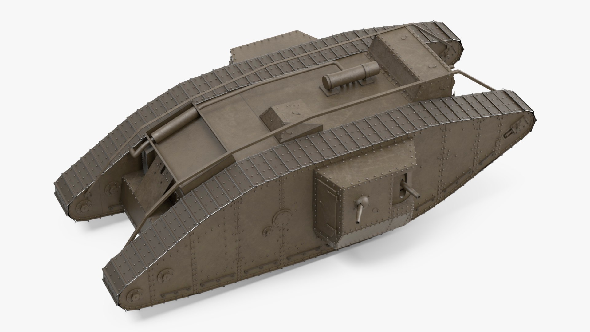 3D Model Tank MK 4 Male Rigged - TurboSquid 2241831