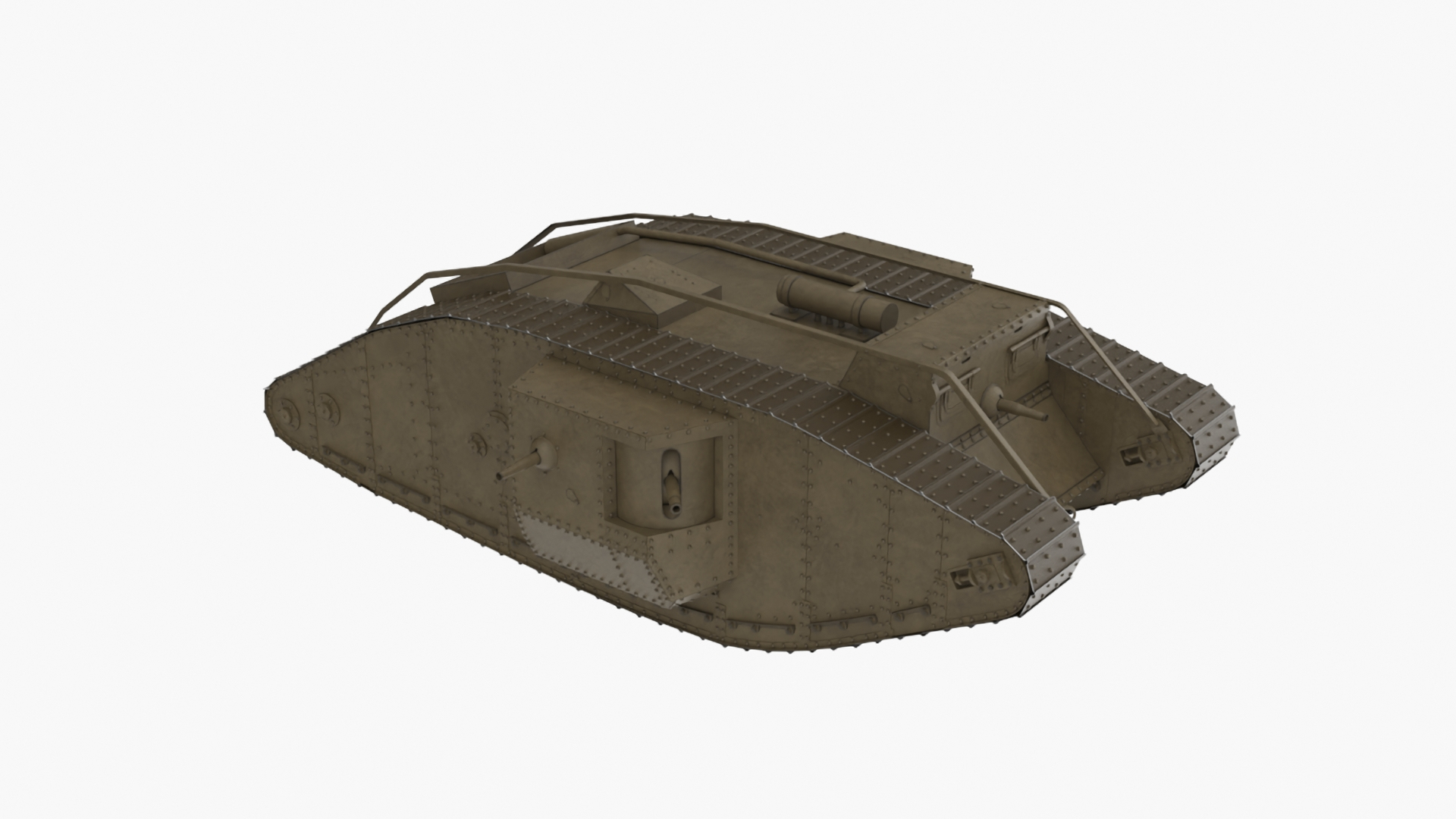 3D Model Tank MK 4 Male Rigged - TurboSquid 2241831