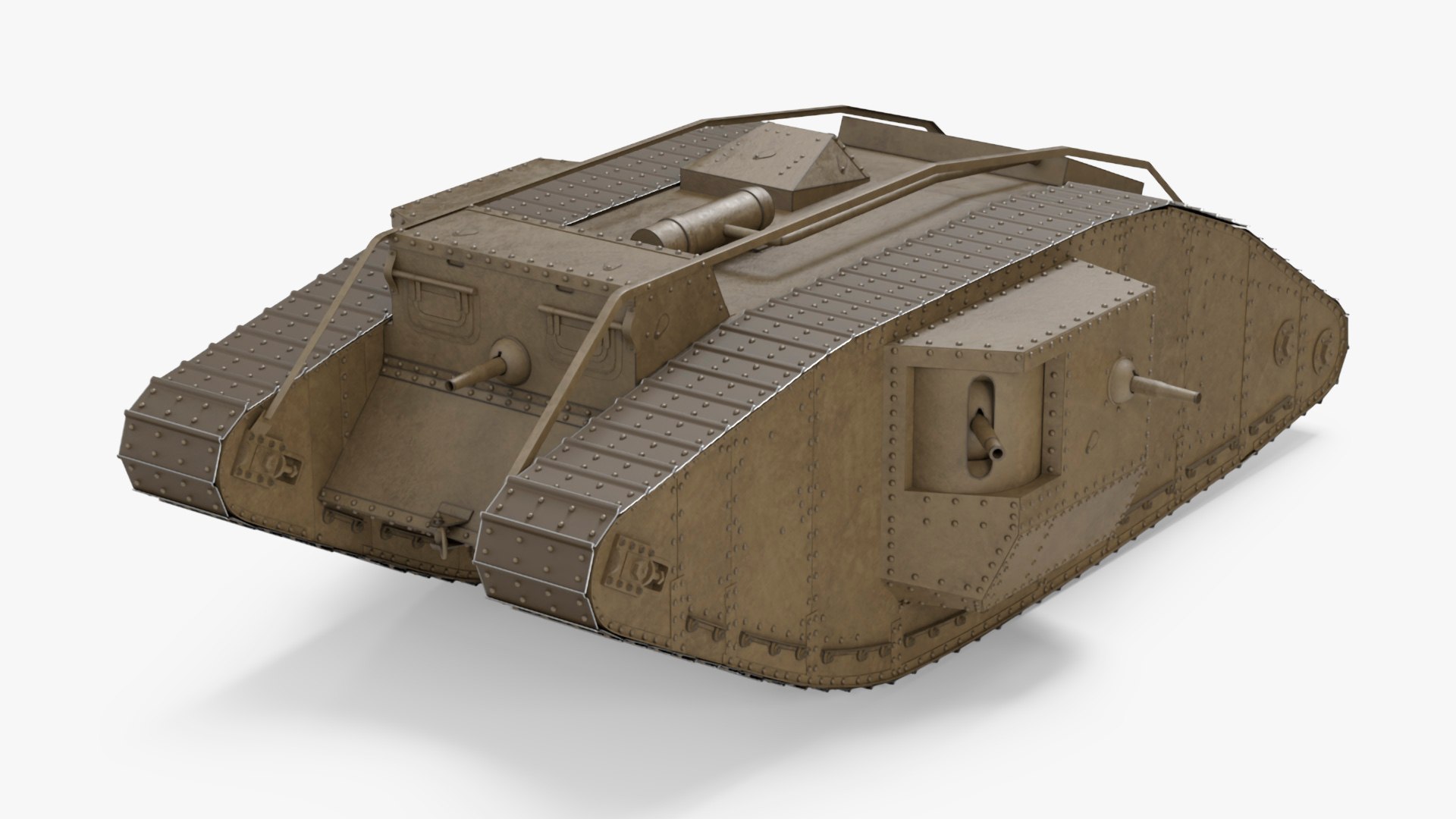 3D Model Tank MK 4 Male Rigged - TurboSquid 2241831