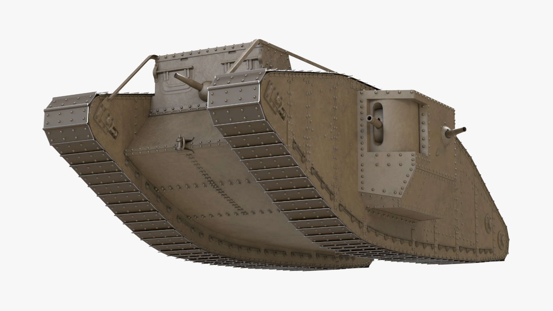 3D Model Tank MK 4 Male Rigged - TurboSquid 2241831