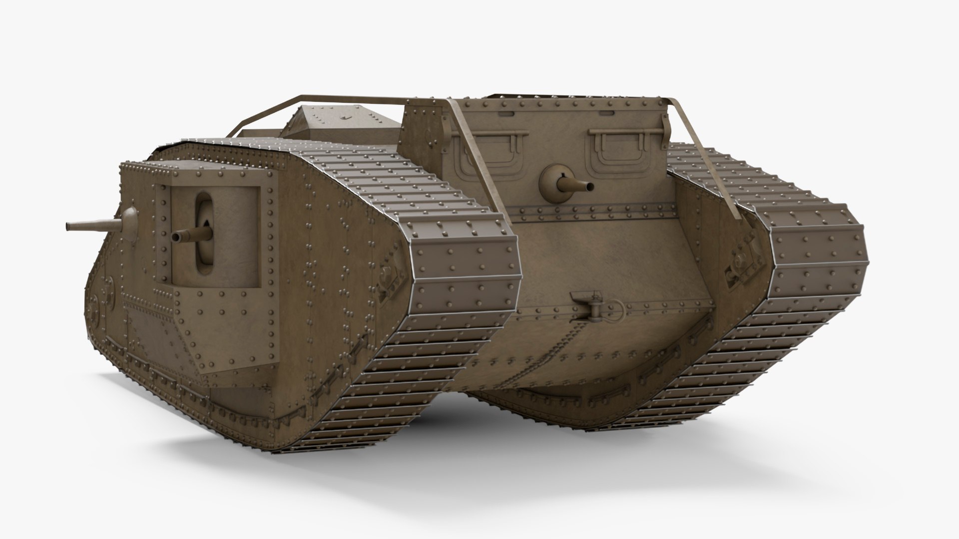 3D Model Tank MK 4 Male Rigged - TurboSquid 2241831
