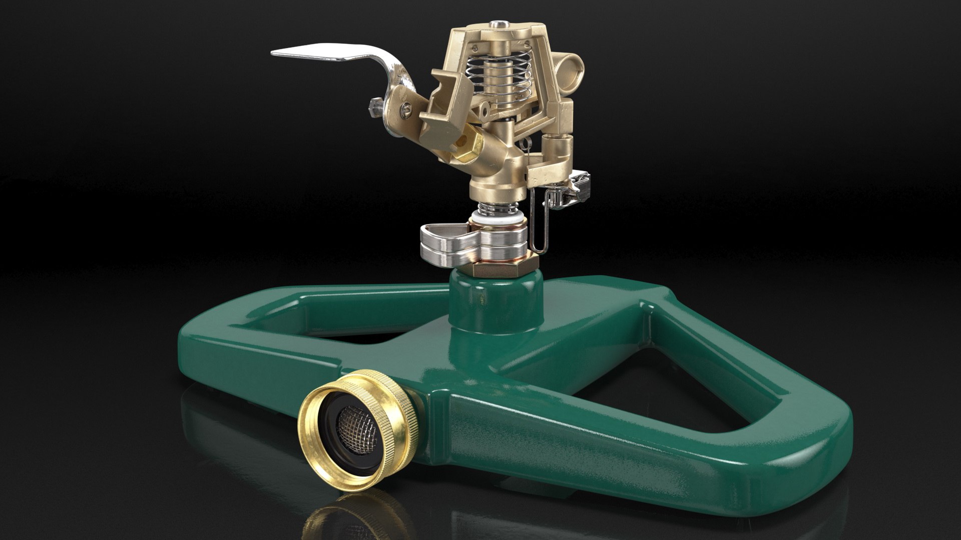 3D Impact Lawn Sprinkler with Metal Base - TurboSquid 1852203