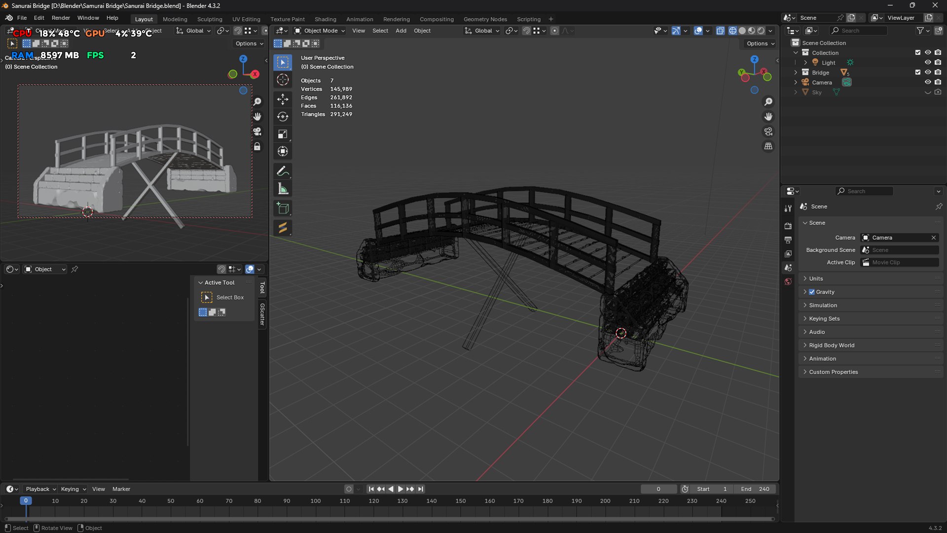 Samurai Bridge 3D Model - TurboSquid 2331111