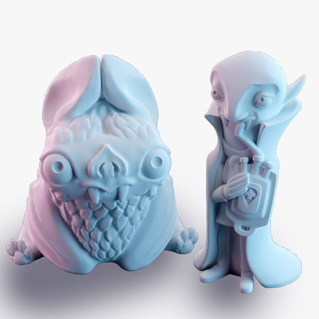 Funny Vampire Figurines 3D Model - TurboSquid 1979366