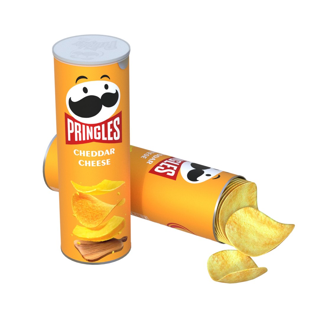 3D Pringles Cheddar Cheese Model - TurboSquid 2370540