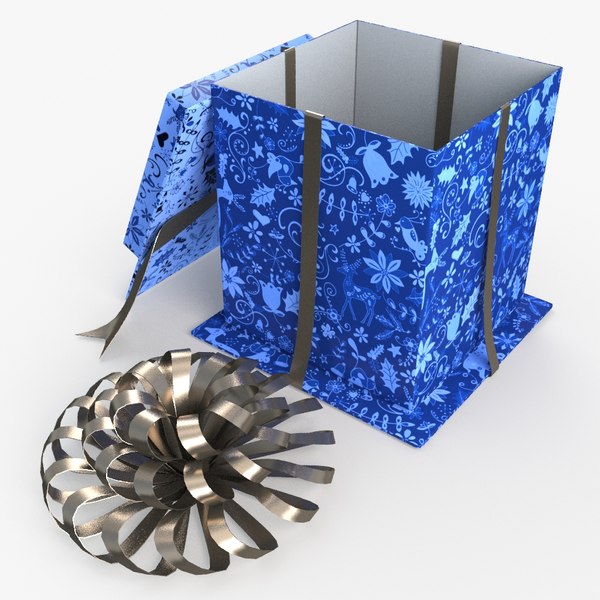 christmas gift present box 3d model