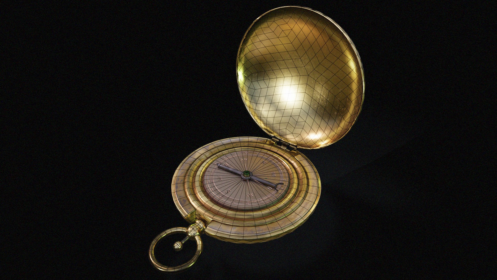 3D Golden Compass - TurboSquid 2241389