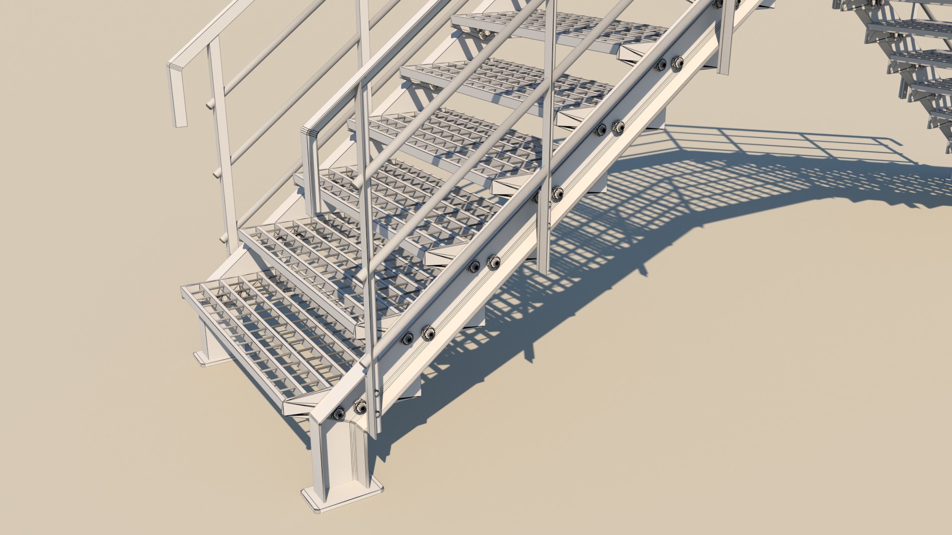 Industrial Stair 3D Model - TurboSquid 1621139