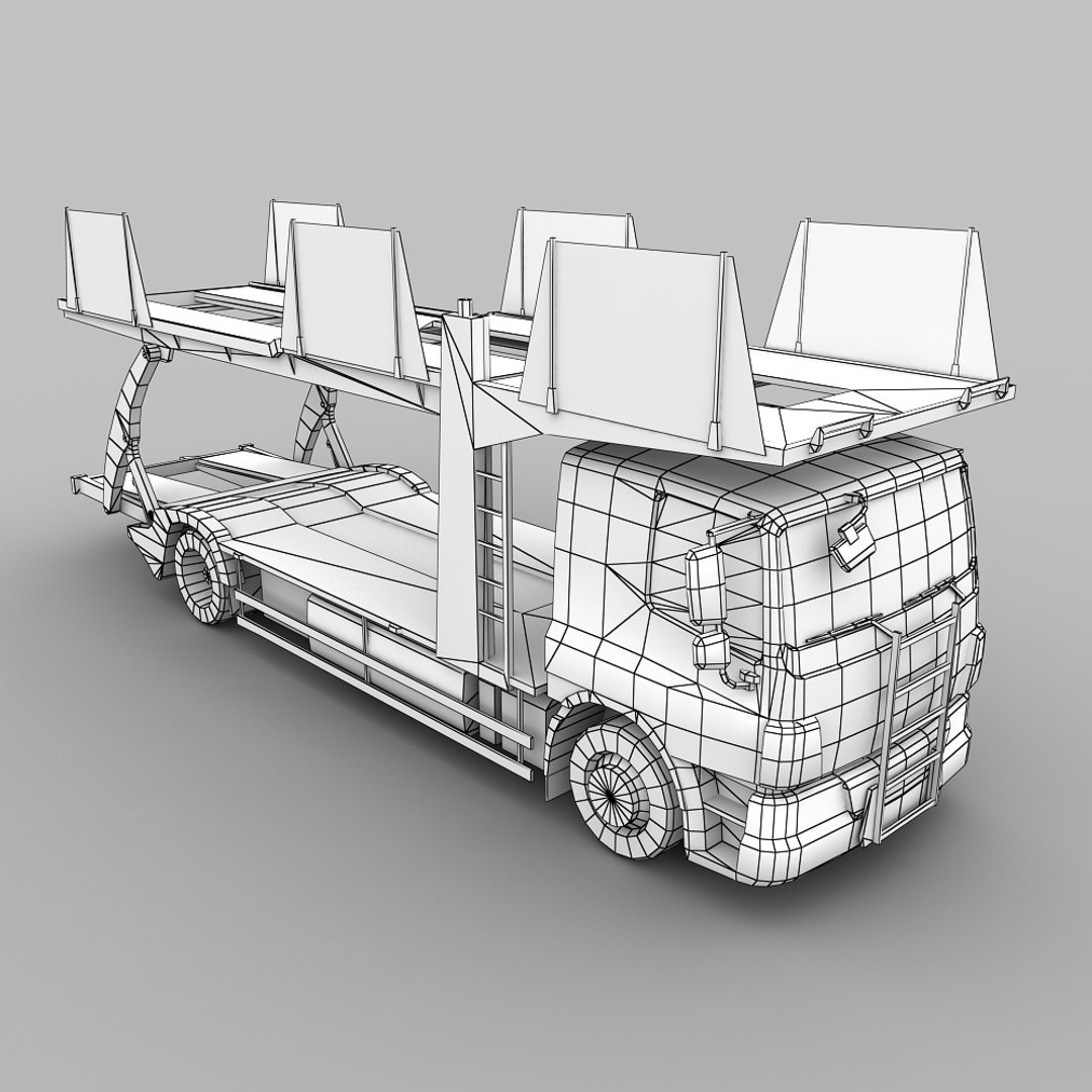 3d model car carrier truck