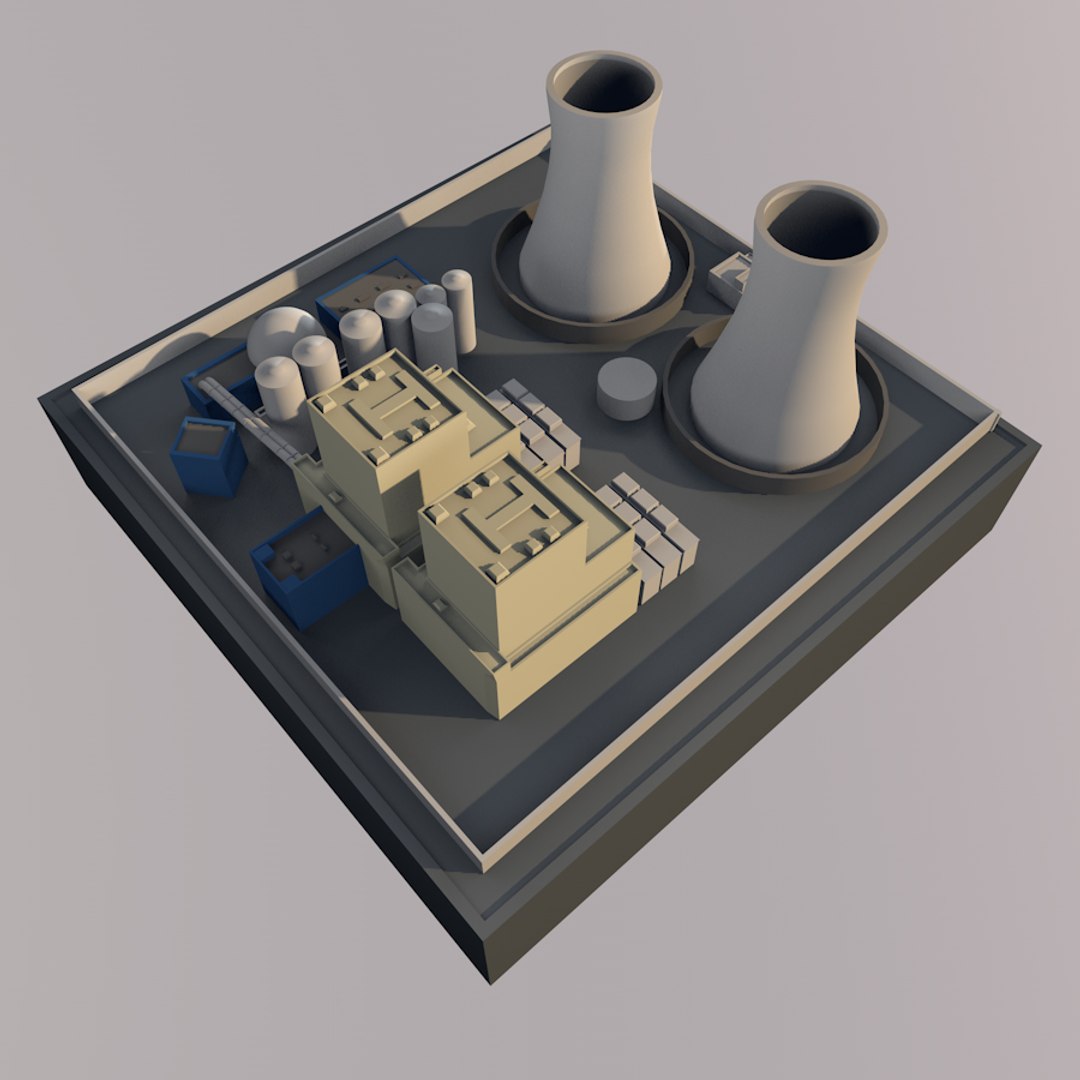 3d Mini Nuclear Power Plant Model