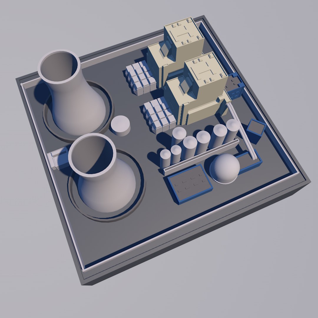 3d Mini Nuclear Power Plant Model