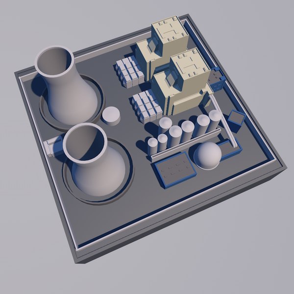 3d mini nuclear power plant model