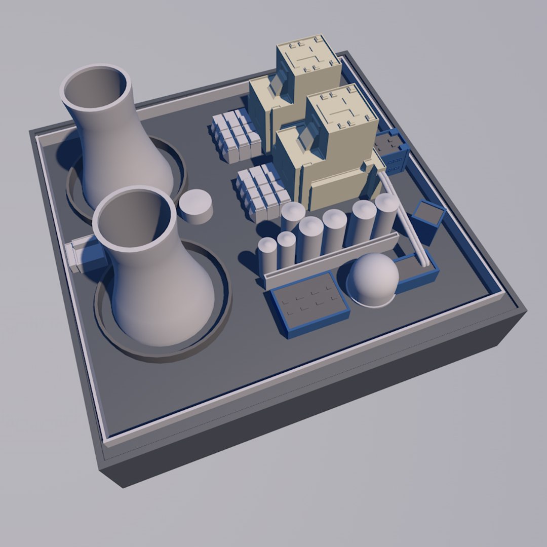 3d Mini Nuclear Power Plant Model