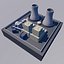 3d Mini Nuclear Power Plant Model