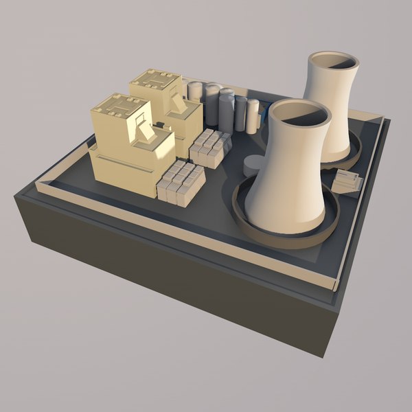 3d mini nuclear power plant model