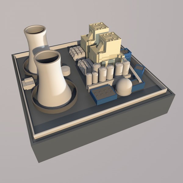 3d mini nuclear power plant model