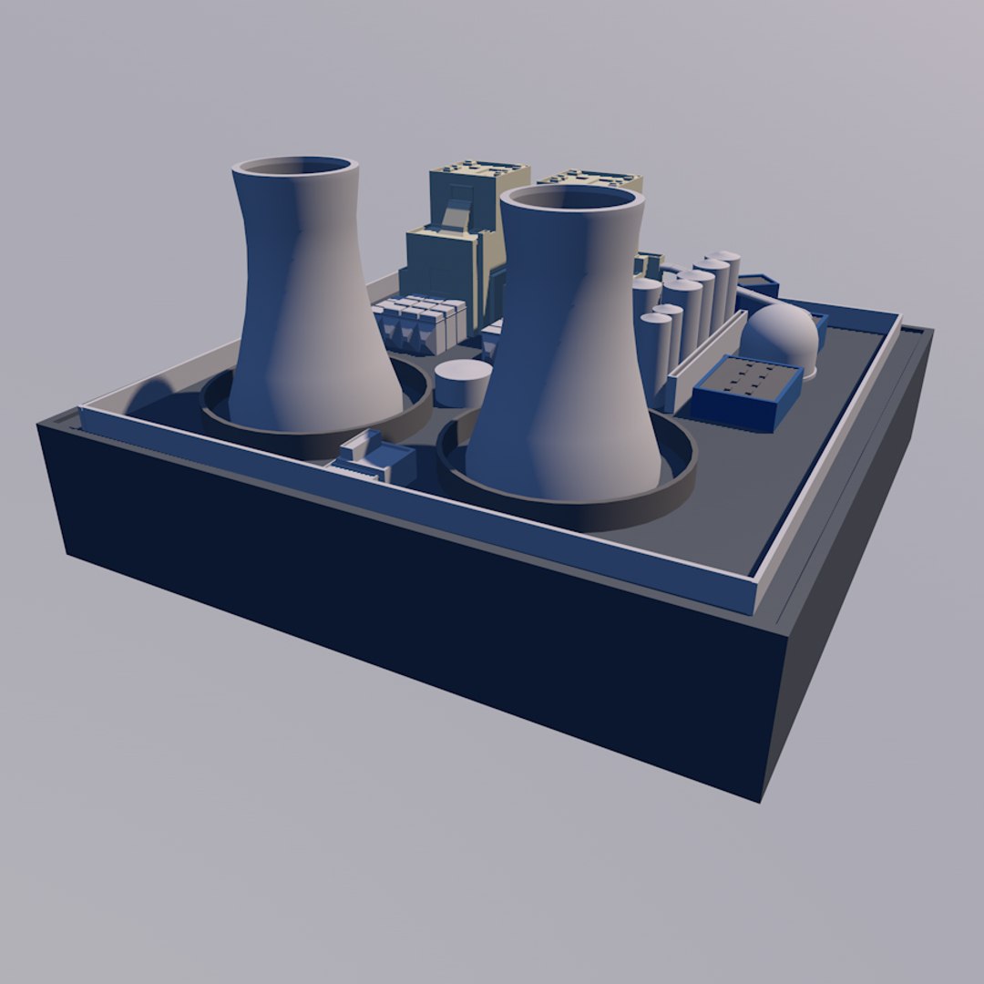 3d Mini Nuclear Power Plant Model