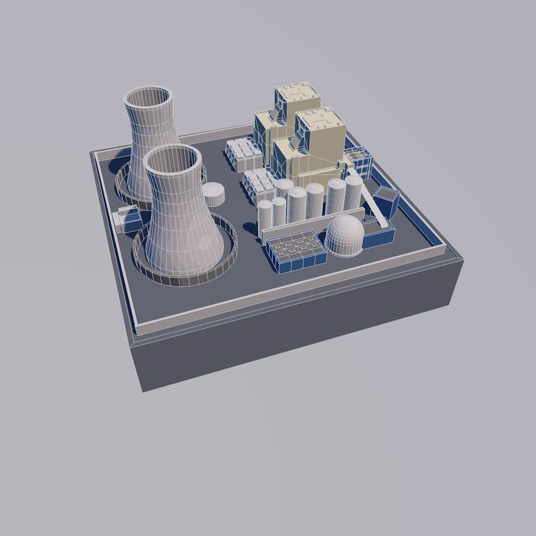 3d Mini Nuclear Power Plant Model