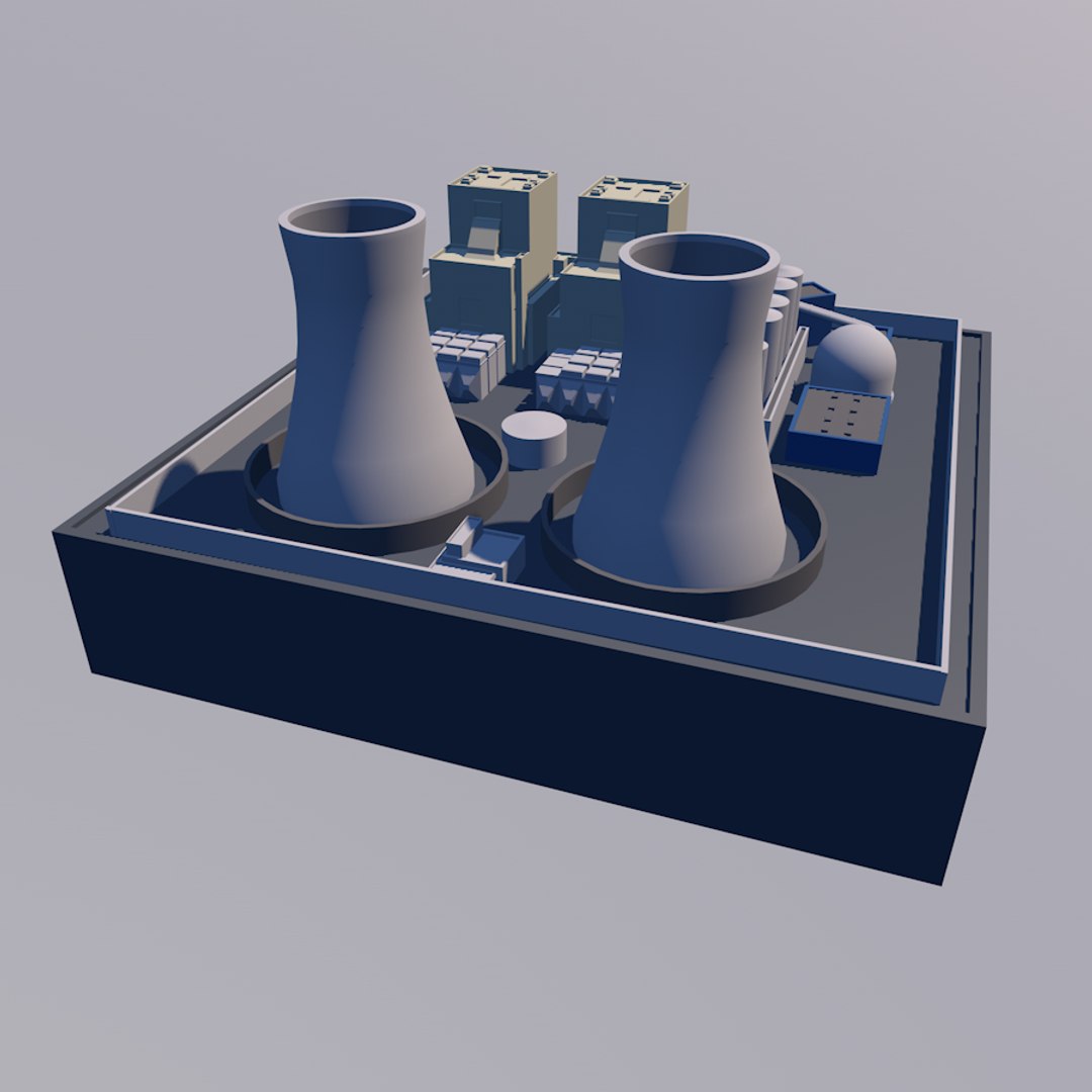3d Mini Nuclear Power Plant Model